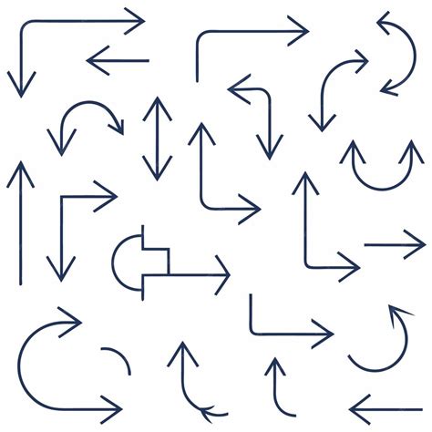 Premium Vector Various Curved And Straight Directional Arrows For Navigation And Process Diagrams