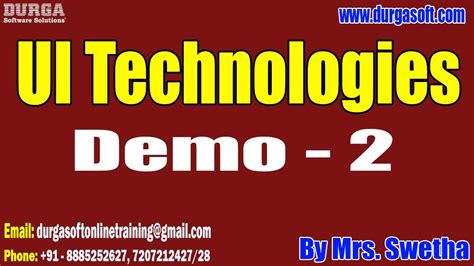 Ui Technologies Tutorials Demo 2 By Mrs Swetha On 06 08 2024