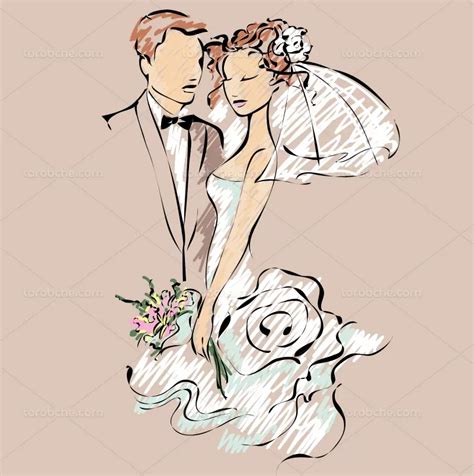 وکتور داماد و عروس باکیفیت رایگان گرافیک با طعم تربچه