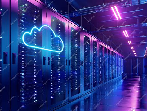 Secured Cloud Data Centers Layered Encryption And Firewalls Active Premium Ai Generated Image