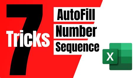 How To Autofill A Sequence Of Numbers In Excel Youtube