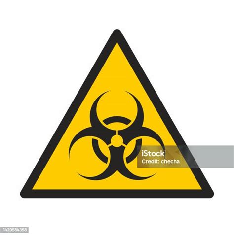 생물학적 위험 표시 노란색 배경에 위험 삼각형 기호 위험 경고 픽토그램 화학 물리적 묘사에 대한 스톡 벡터 아트 및 기타 이미지 화학 물리적 묘사 전염병 생물학적