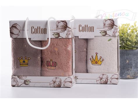 Набір рушників Корона махра купити недорого оптом і вроздріб M6268 купити в інтернет