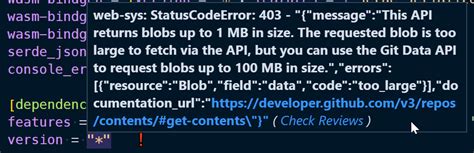 web sys statuscodeerror 403 · issue 95 · serayuzgur crates · github