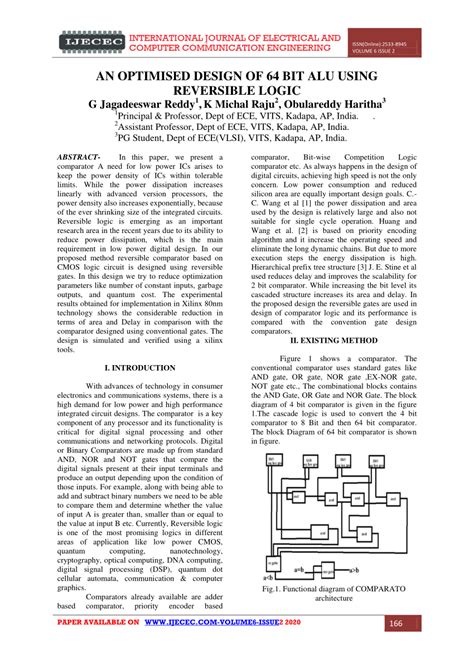 Pdf An Optimised Design Of 64 Bit Alu Using Reversible Logic