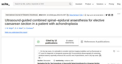 Ultrasound Guided Combined Spinal Epidural Anaesthesia For Elective Caesarean Section In A