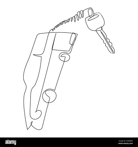 Key Single Line Vector One Continuous Line Drawing Of Key Key Line Icon Stock Vector Image And Art