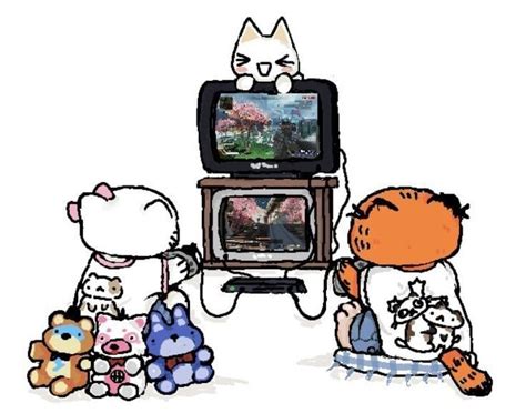 Garf And Kitty Apex Hello Kitty Art Hello Kitty Pictures Hello Kitty