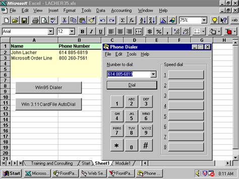 Dialing Phone Numbers The Windows 95 Dialer And Windows3 11 Cardfile