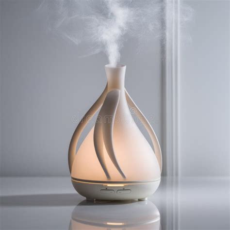 Modern Sleek Essential Oil Diffuser With Gentle Mist In Minimalist