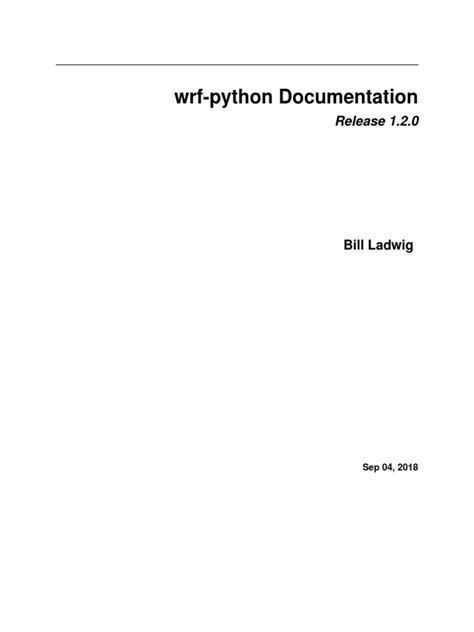 Wrf Python Pdf Python Programming Language Software Engineering