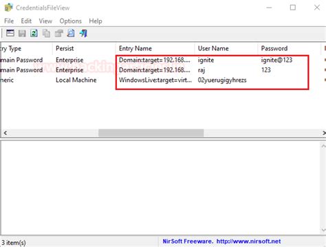 Credential Dumping Windows Credential Manager