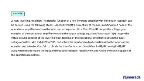 Solved Calculate The Transfer Function Of An Inverting And Non