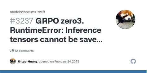 grpo zero3 runtimeerror inference tensors cannot be saved for