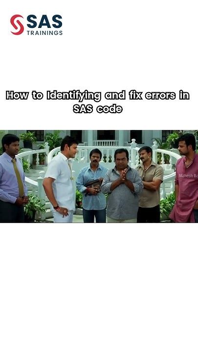 How To Identifying And Sas Fix Errors In Sas Code Youtube