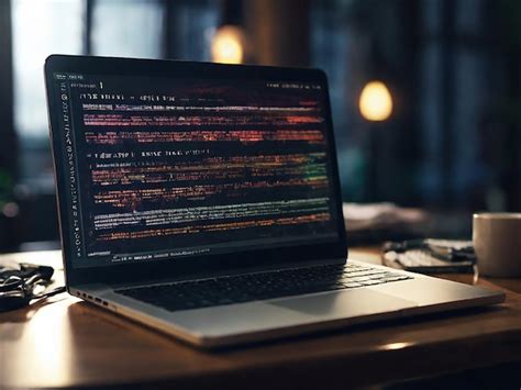 Computer Screen Displaying Application Coding Code Premium Ai