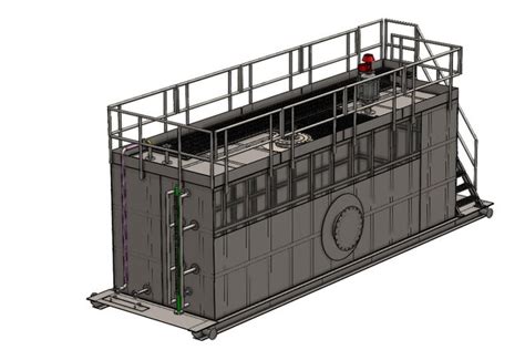 Semi Movable Rectangular Storage Tank 240 Bbl Download Free 3d Model By Adlykurnia Cad Crowd