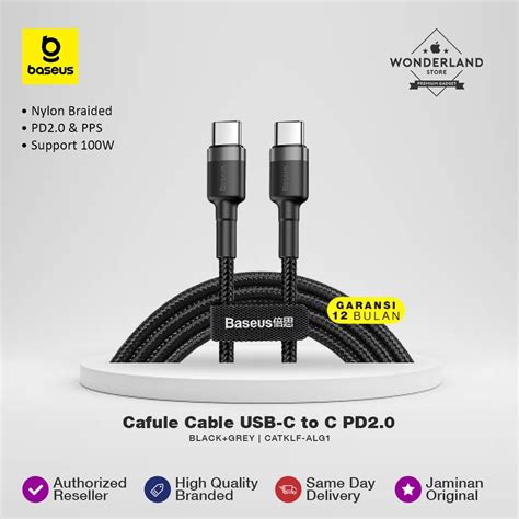 Jual Baseus Usb C To Usb C Cable Pd W Pd Pps Super Fast Charging Sfc Shopee Indonesia