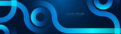빛나는 원이 있는 진한 파란색 추상적인 배경 현대적인 반짝이는 파란색 그라데이션 기하학적 모양 디자인 연결 기하학적 선 미래