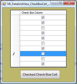 VB NET How To Check If DataGridViewCheckBoxCell Is Checked In VB NET