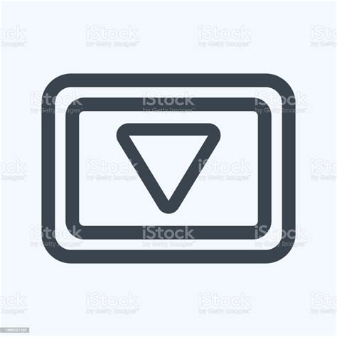 아이콘 다운 라인 스타일 간단한 일러스트레이션 편집 가능한 스트로크 그래픽 사용자 인터페이스에 대한 스톡 벡터 아트 및 기타