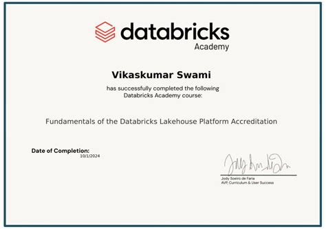 Databricks Lakehouse Dataanalytics Continuouslearning Certification Vikaskumar Swami