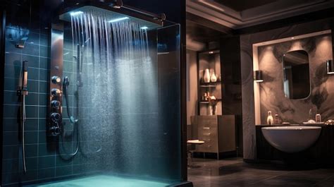 Premium Photo Revitalize Your Senses Immerse In The Luxury Of A Steamy Shower With Running Water