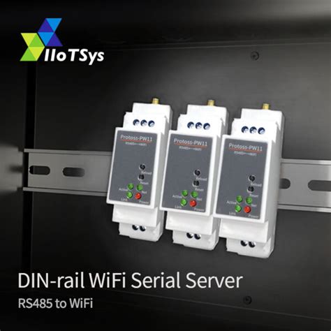 Din Rail Rs485 Wifi Serial Server Iiotsys