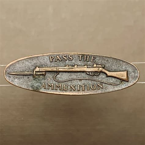 Ww2 South Africa Army Pass The Ammunition Bronze Badge Insignia