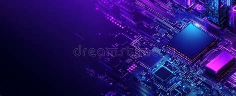 In A Dark Futuristic Cyberspace Digital Data Blocks Form Blue And Purple Cubes That Emit Cyber