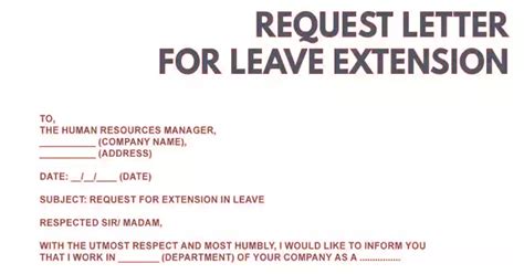 Sample Leave Extension Letter Format Assignment Point