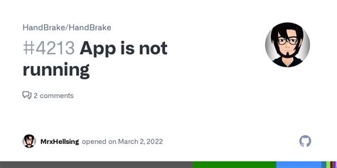 App Is Not Running Issue Handbrake Handbrake Github