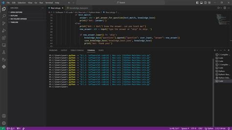 why is my chat bot not working r vscode