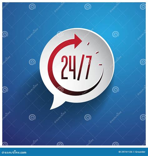 Open Around The Clock Or 24 Hours A Day And 7 Days A Week Symbol On Map Pin Icon Isolated On