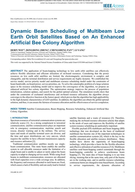 pdf dynamic beam scheduling of multibeam low earth orbit satellites