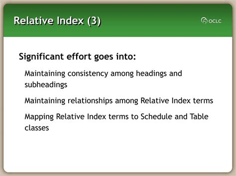 Ppt Relative Index Headings In The Dewey Decimal Classification
