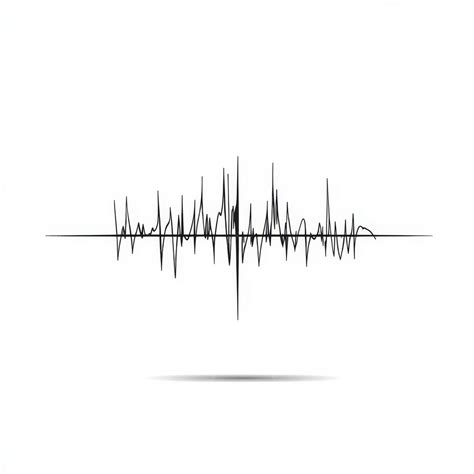 A Black And White Image Of A Waveform With A White Background Premium Ai Generated Image