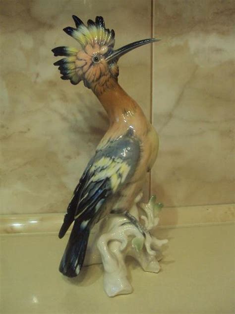 Фигура фарфор статуэтка германия Karl Ens птица удод карл энс или энц высота 26 3 см скол