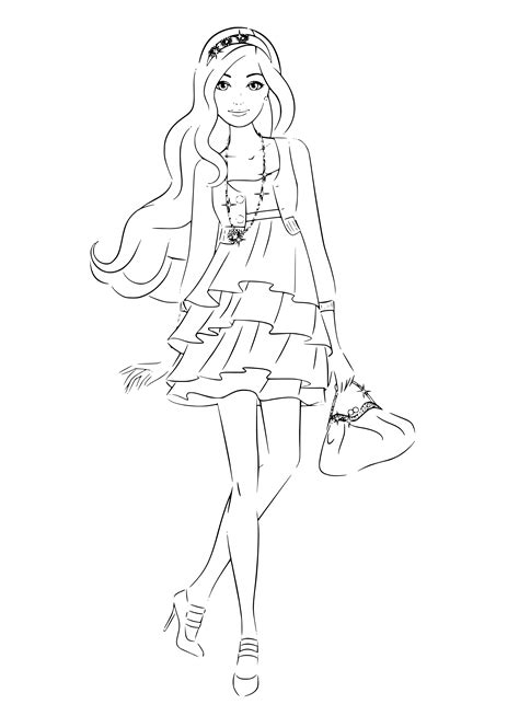 Распечатать куклу барби