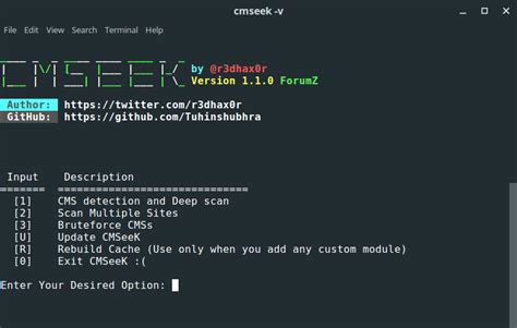 cmseek v1 1 1 cms detection and exploitation suite scan wordpress joomla drupal and 150