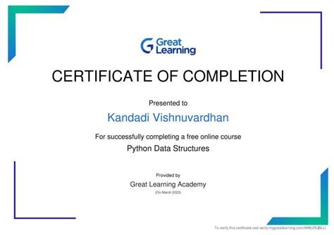 Vishnu Vardhan Kandadi On Linkedin Learning Datastructures Python Greatlearningacademy