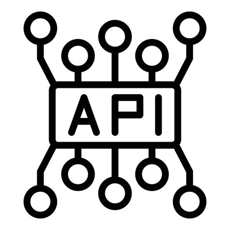 Api Code Icon Outline Style 15887392 Vector Art At Vecteezy