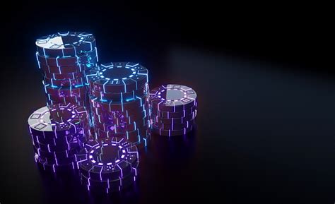 현대 블랙과 블루 보라색 네온 카지노 칩 3d 일러스트 배경 주제에 대한 스톡 사진 및 기타 이미지 배경 주제 보라색