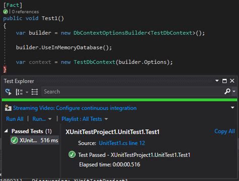 c asp core identity unit test in memory error stack overflow