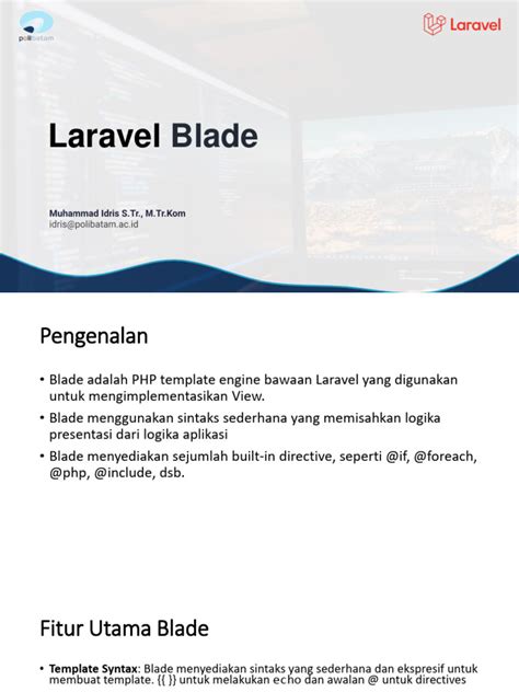 Teori 13 Laravel Blade Pdf