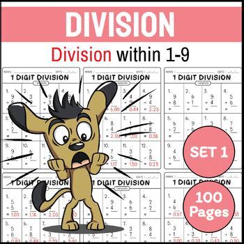Digit Division Worksheets Answer Keys Pages SET By NumberWiz