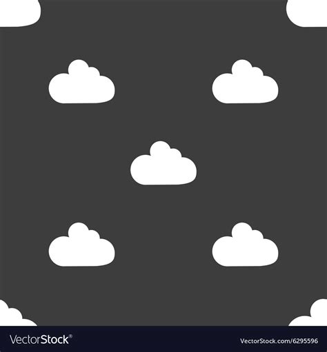 Cloud Sign Icon Data Storage Symbol Seamless Vector Image