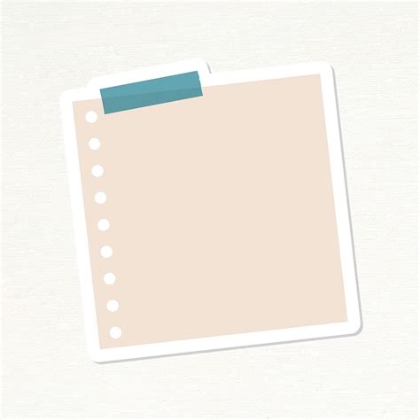 Nude Pink Hole Punched Notepaper Free Vector Rawpixel