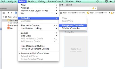 Ios How Do I Create A Navigationbar In Uitableviewcontroller In Swift
