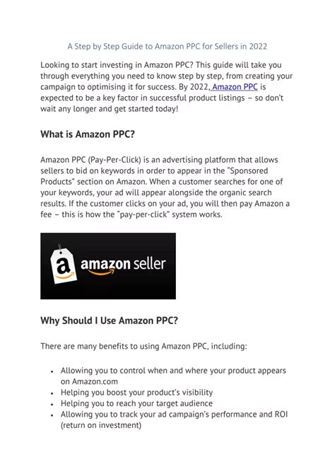 PPT A Step By Step Guide To Amazon PPC For Sellers In PowerPoint Presentation ID